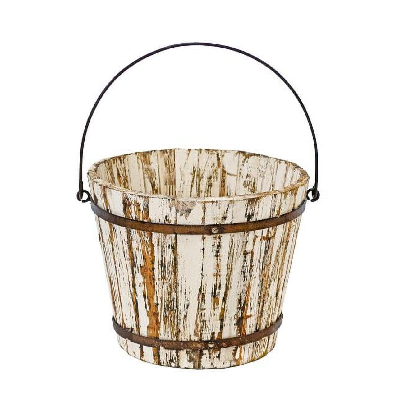 Distressed Finish Wooden Bucket for Decor - Walmart.com