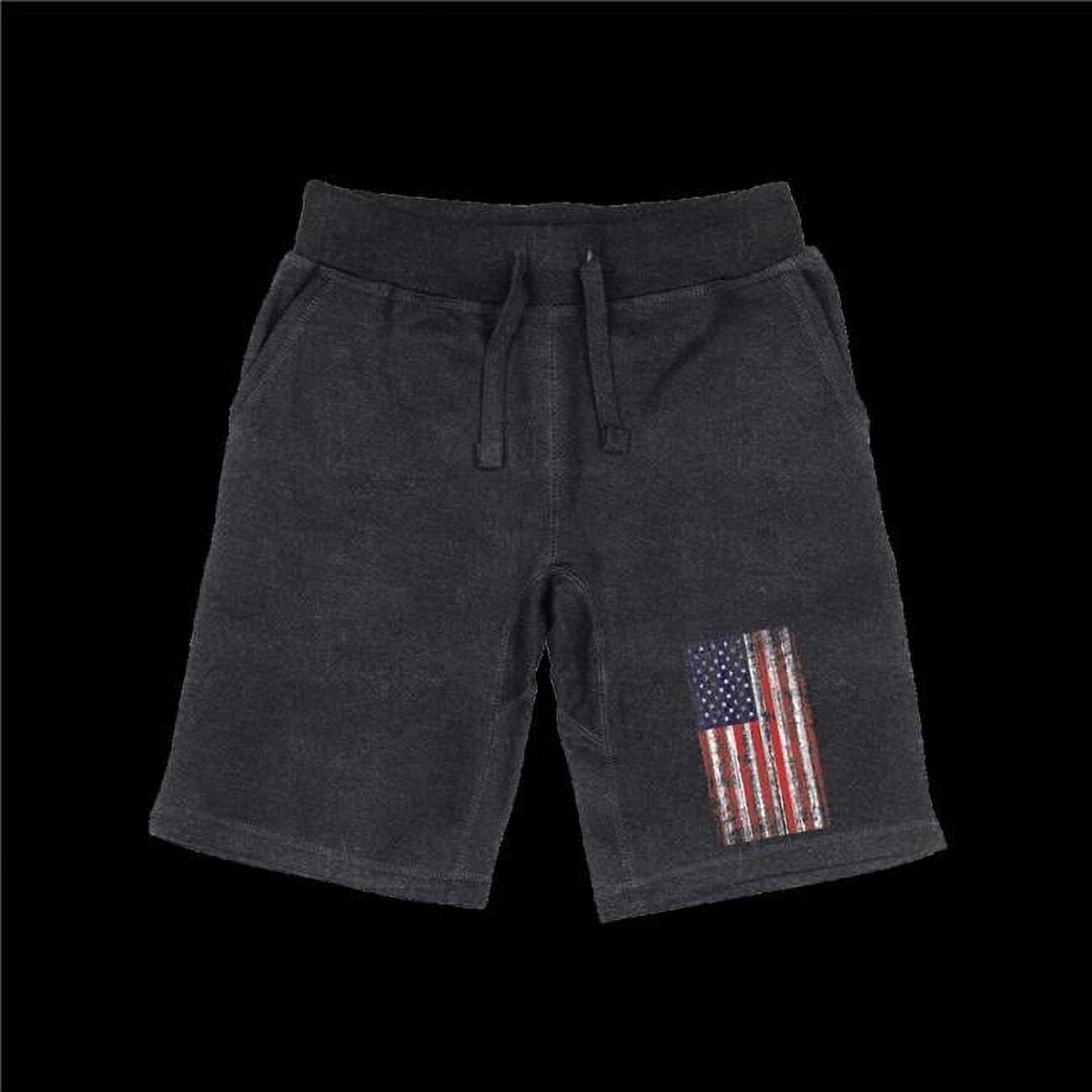 Distressed Flag Graphic Shorts - Heather Charcoal - Small - Walmart.com