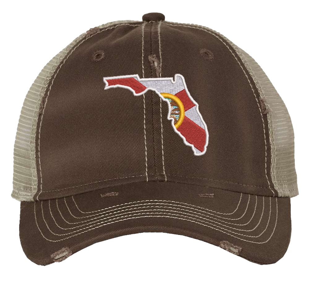 Florida State Hat - Distressed Embroidered Design - Vintage Sunshine ...