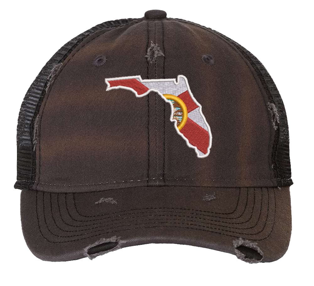Florida State Hat - Distressed Embroidered Design - Vintage Sunshine ...