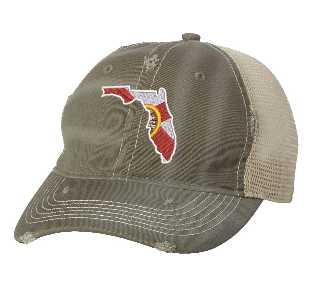 Florida State Hat - Distressed Embroidered Design - Vintage Sunshine ...