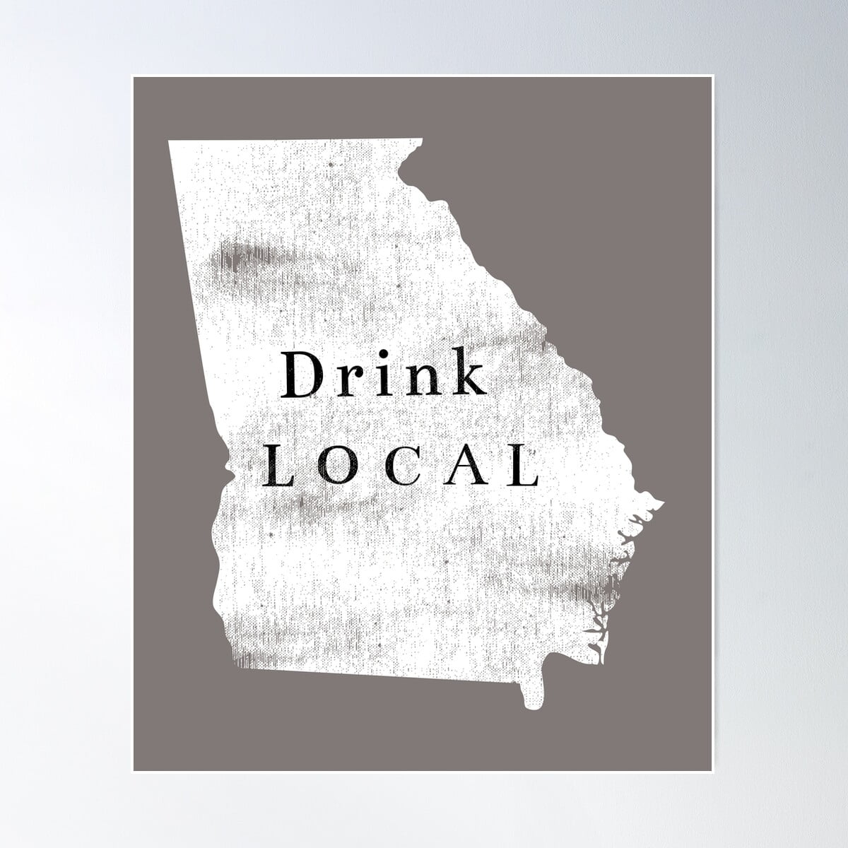 Distressed Georgia Drink Local Design Poster Wall Art, Modern Wall ...