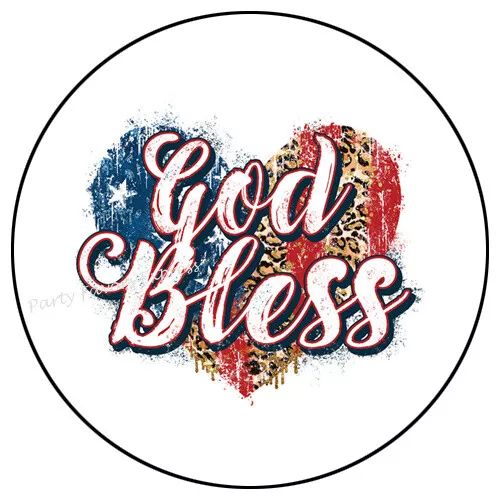 Distressed God Bless Heart Flag Sticker Party Favors Sticker Envelope ...