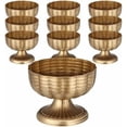 Distressed Gold Metal Compote Bowl Compote Vase Centerpieces for Table ...