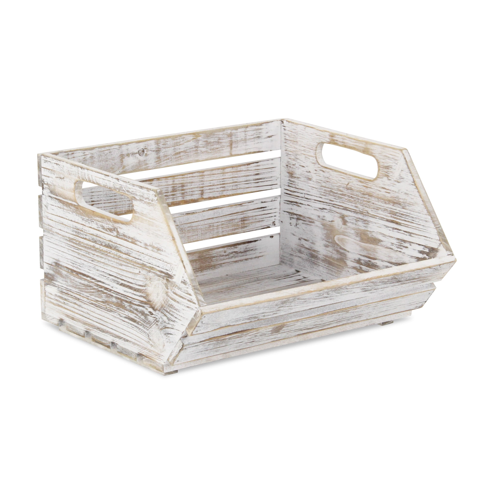 Distressed Gray Wooden Storage Box - Walmart.com