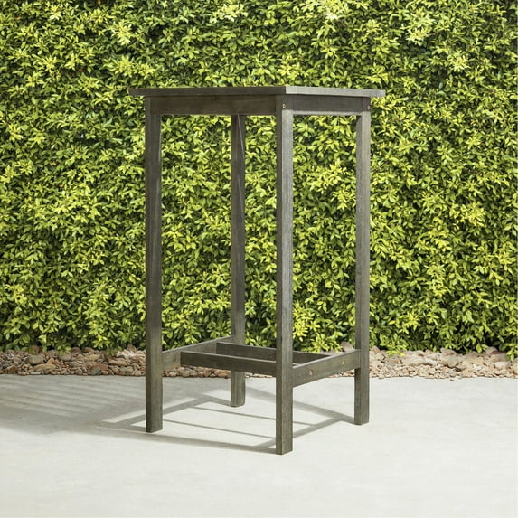 Distressed Grey Wood - High Legs and Footrest Design - Patio Use ...