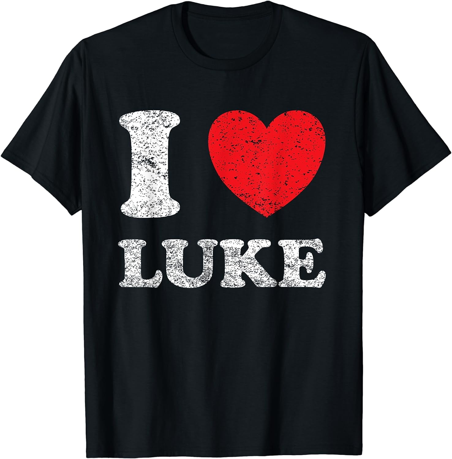 Distressed Grunge Worn Out Style I Love Luke T-Shirt - Walmart.com