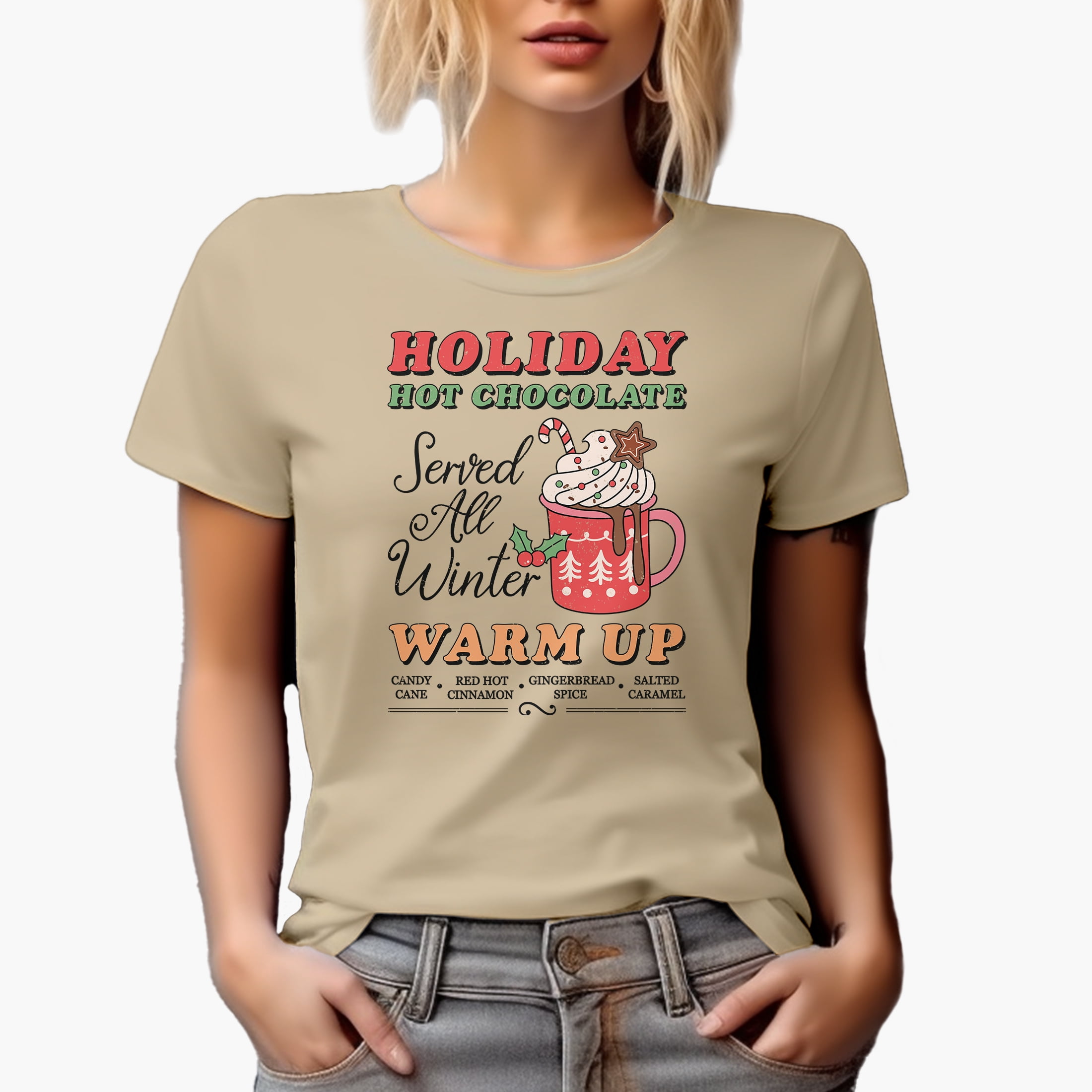 Distressed Holiday Hot Chocolate, Served All Winter - Retro Store Sign ...