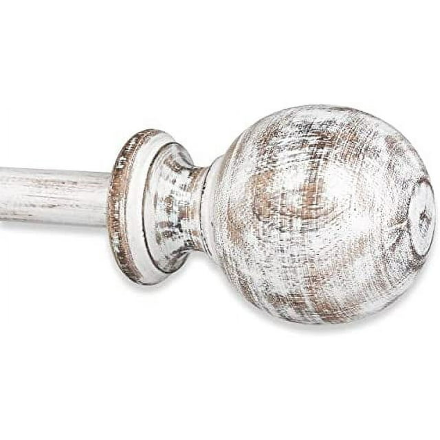 Distressed Ivory Farmhouse Curtain Rod 28" -48", 48" -84", 84"-144 ...