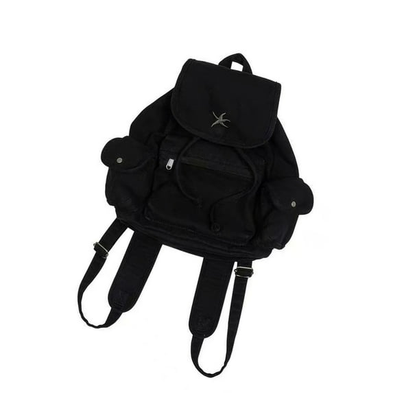 Distressed Jeans Rucksack Multi Compartment Design Practical Backpack ...