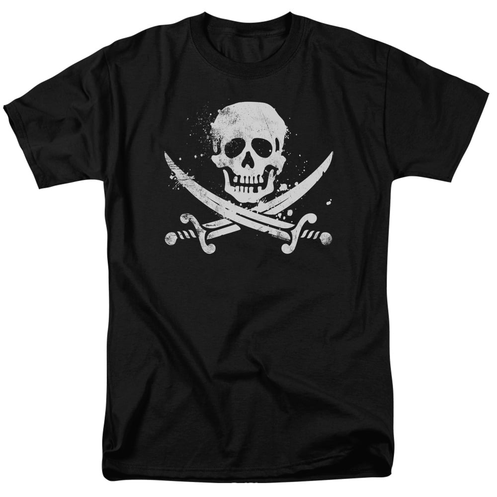 - Distressed Jolly Roger - Short Sleeve Shirt - Large - Walmart.com