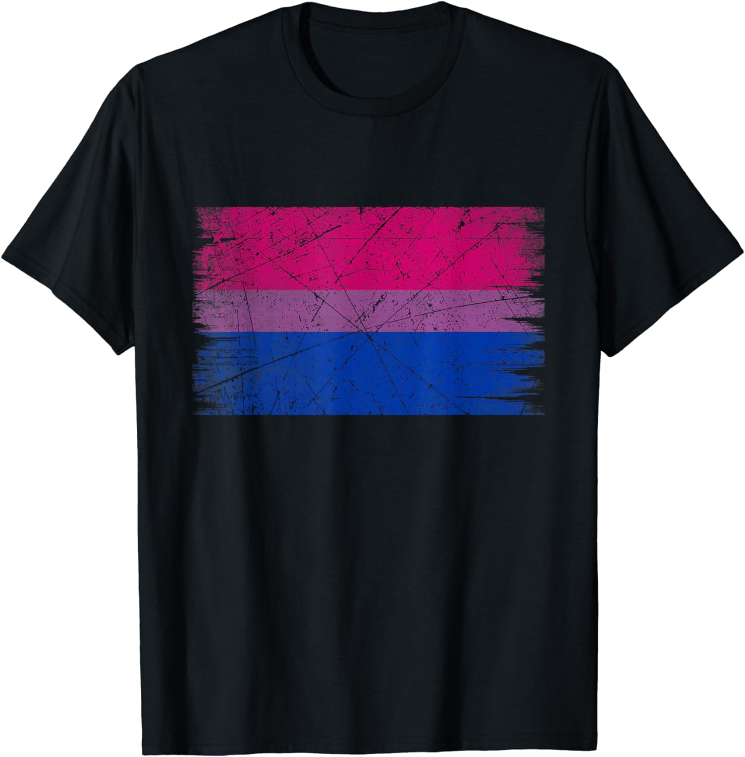 Distressed LGBT The Bisexual Pride Flag LGBT Men Women Tee T-Shirt ...