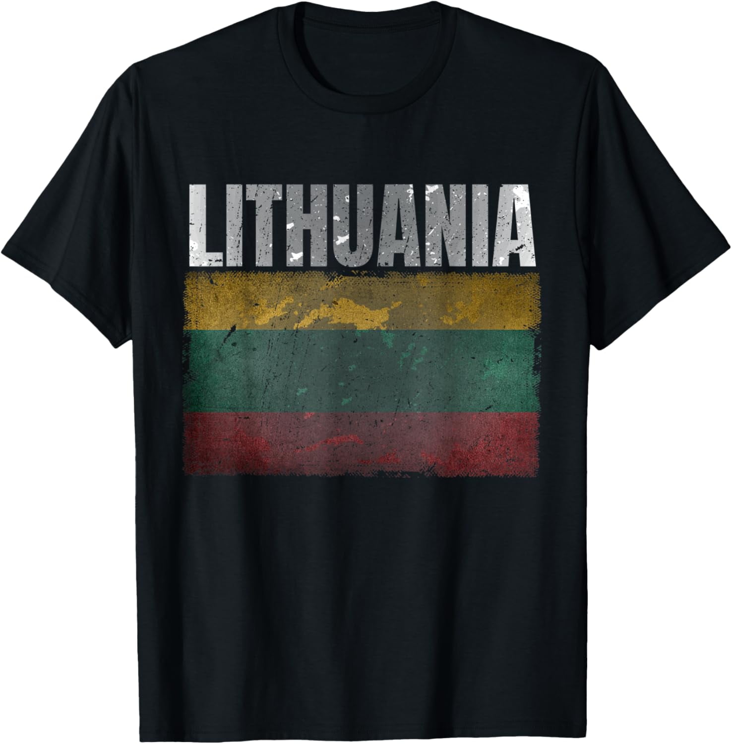 Distressed Lithuania Flag Graphic for Men Women Lithuanian T-Shirt ...