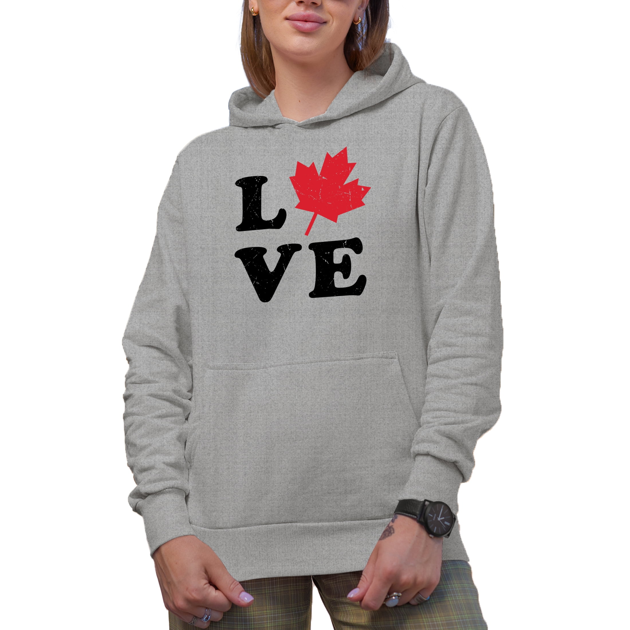 Distressed Love with Maple Leaf - Canada or Canadian Themed Merch Gift ...