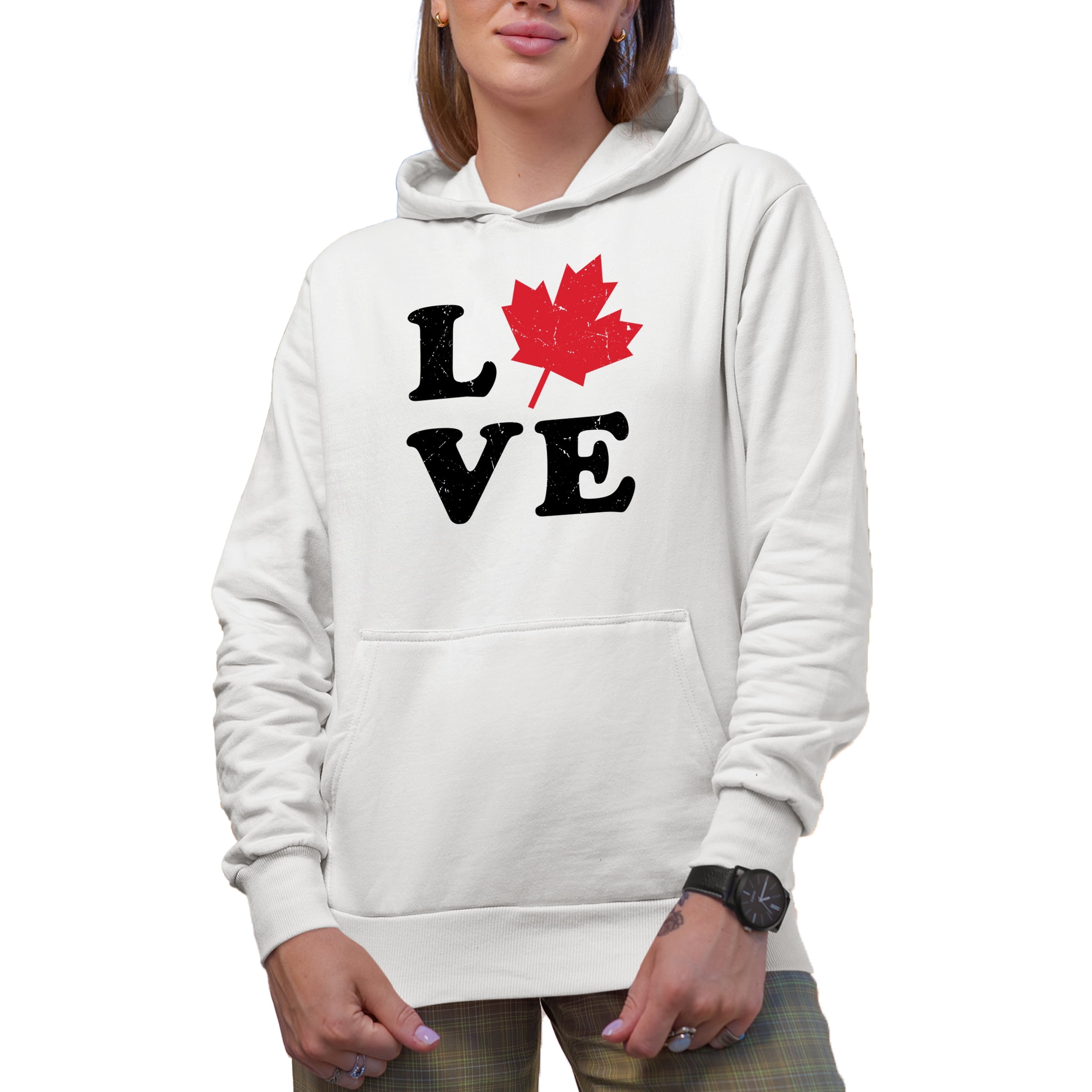Distressed Love with Maple Leaf - Canada or Canadian Themed Merch Gift ...