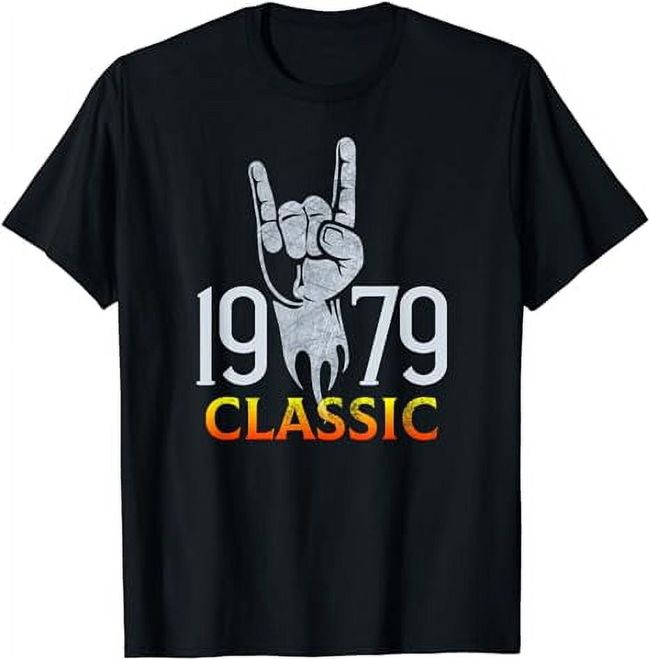 Distressed Metal Rocking Since 1979 Classic T-Shirt - Walmart.com