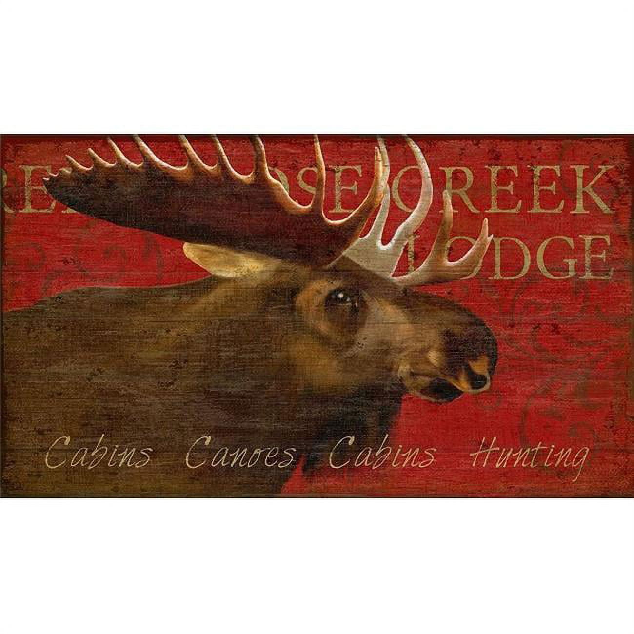 Distressed Moose Wood Wall Decor, Red - Walmart.com