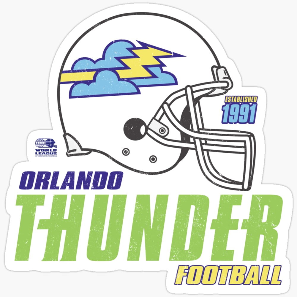 Distressed Orlando Thunder Football Sticker Baseball Sticker, Football ...