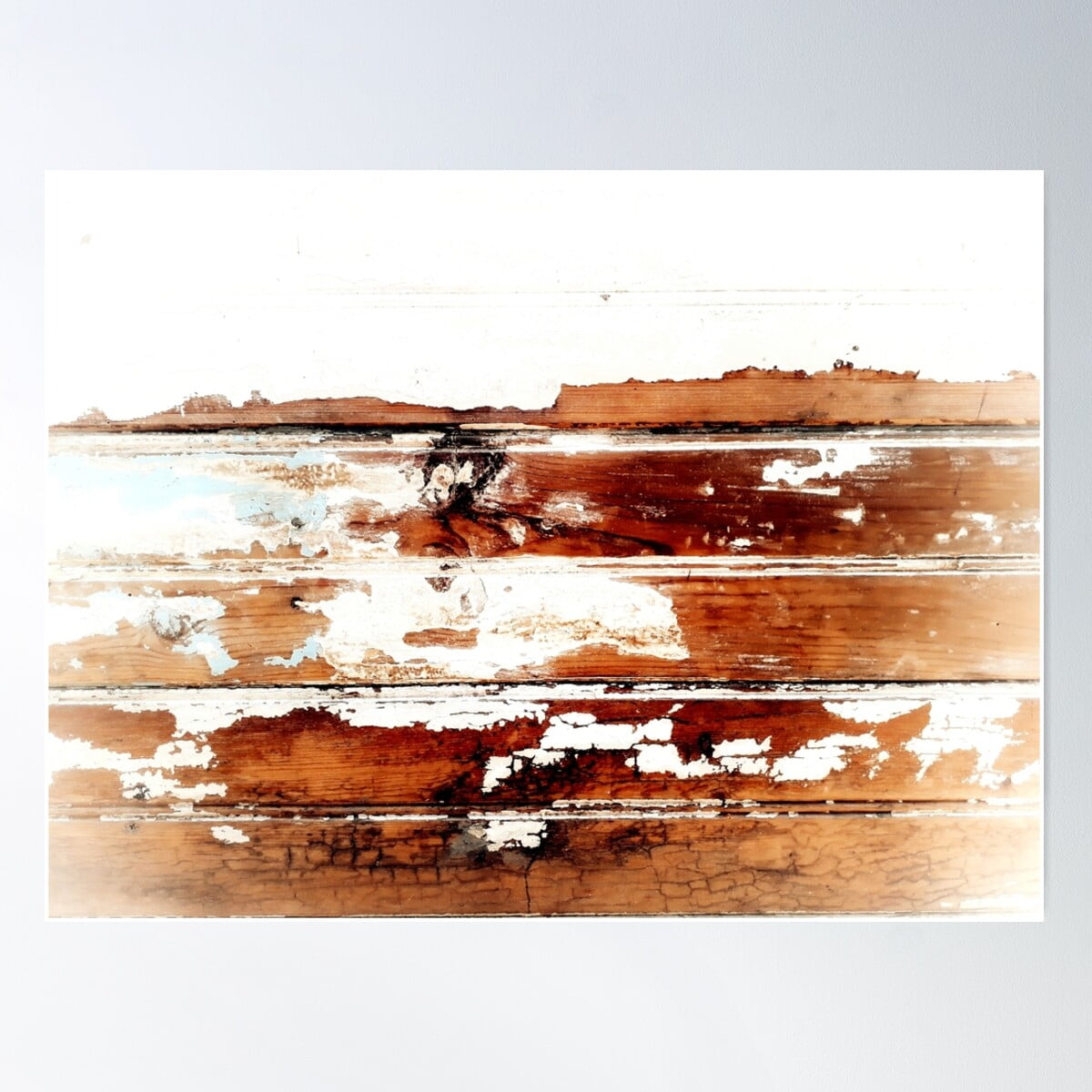 Distressed Paint Look On Wood Photo Print Coastal Farmhouse Style ...