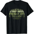 Distressed Pine Forest Sunset Design Unisex Short Sleeve Graphic T ...