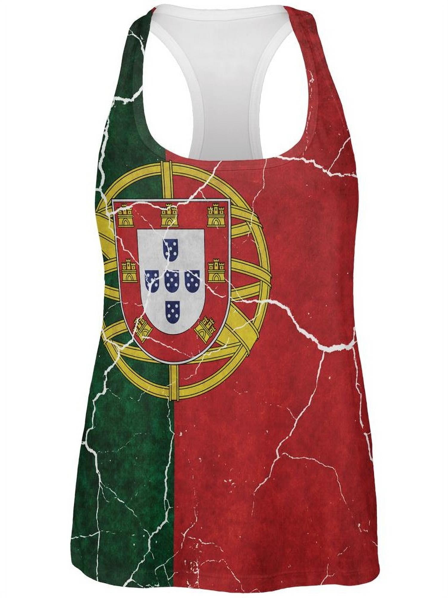 Distressed Portuguese Flag All Over Womens Work Out Tank Top Multi X-LG ...