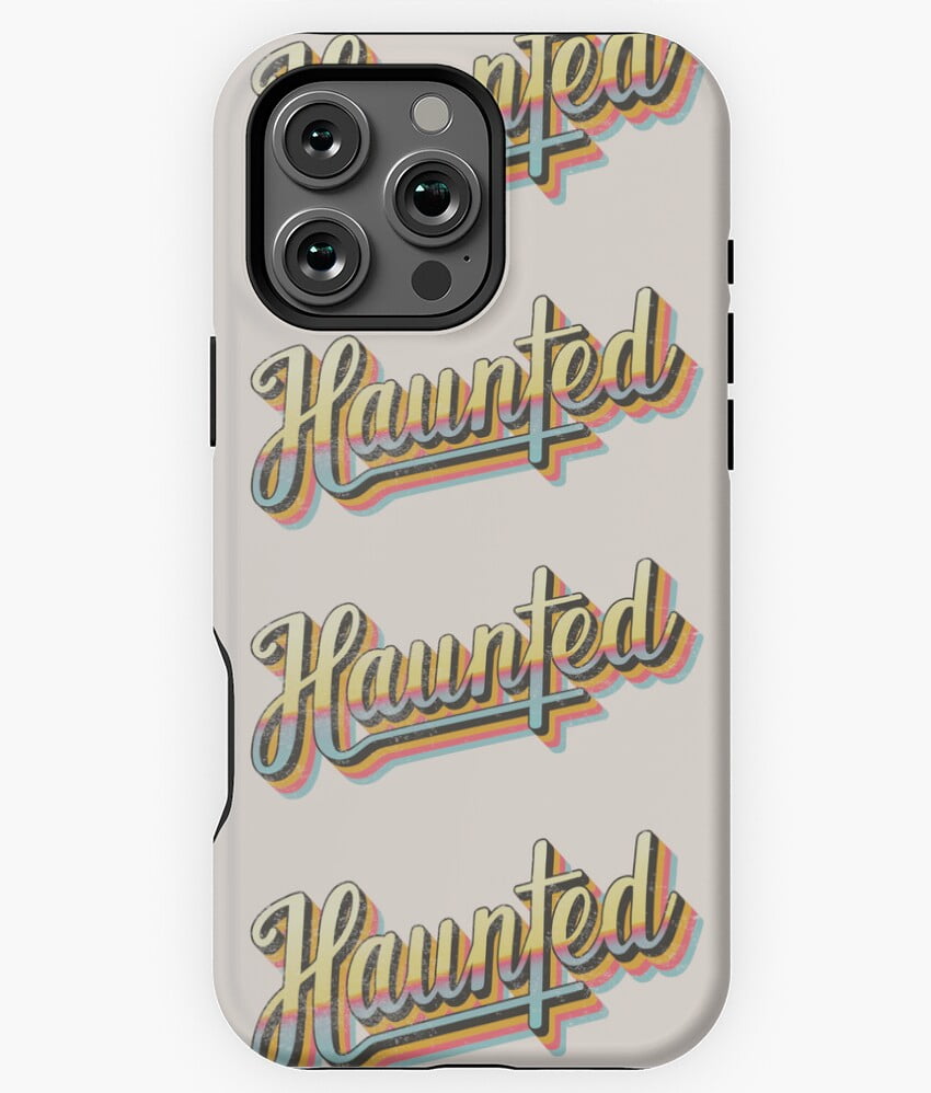 Distressed Retro Haunted Slogan M10814 Phone case for iPhone 11 to 16 ...