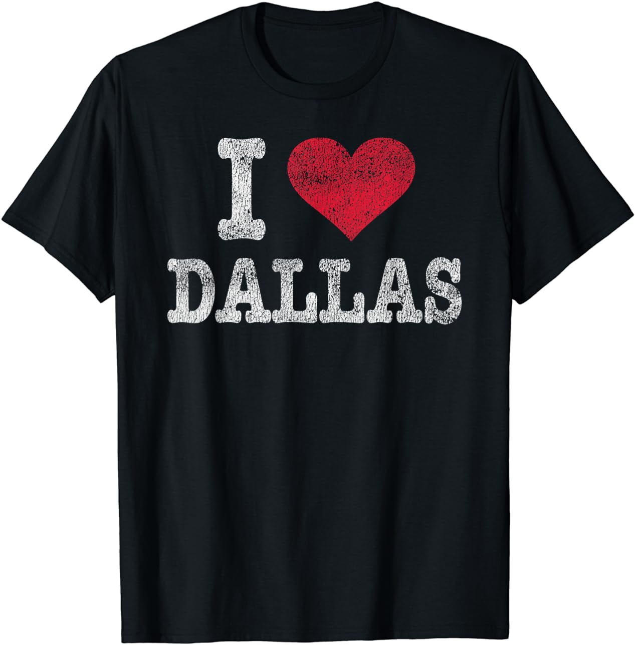 Distressed Retro I Love Dallas T-Shirt Souvenir Gift - Walmart.com