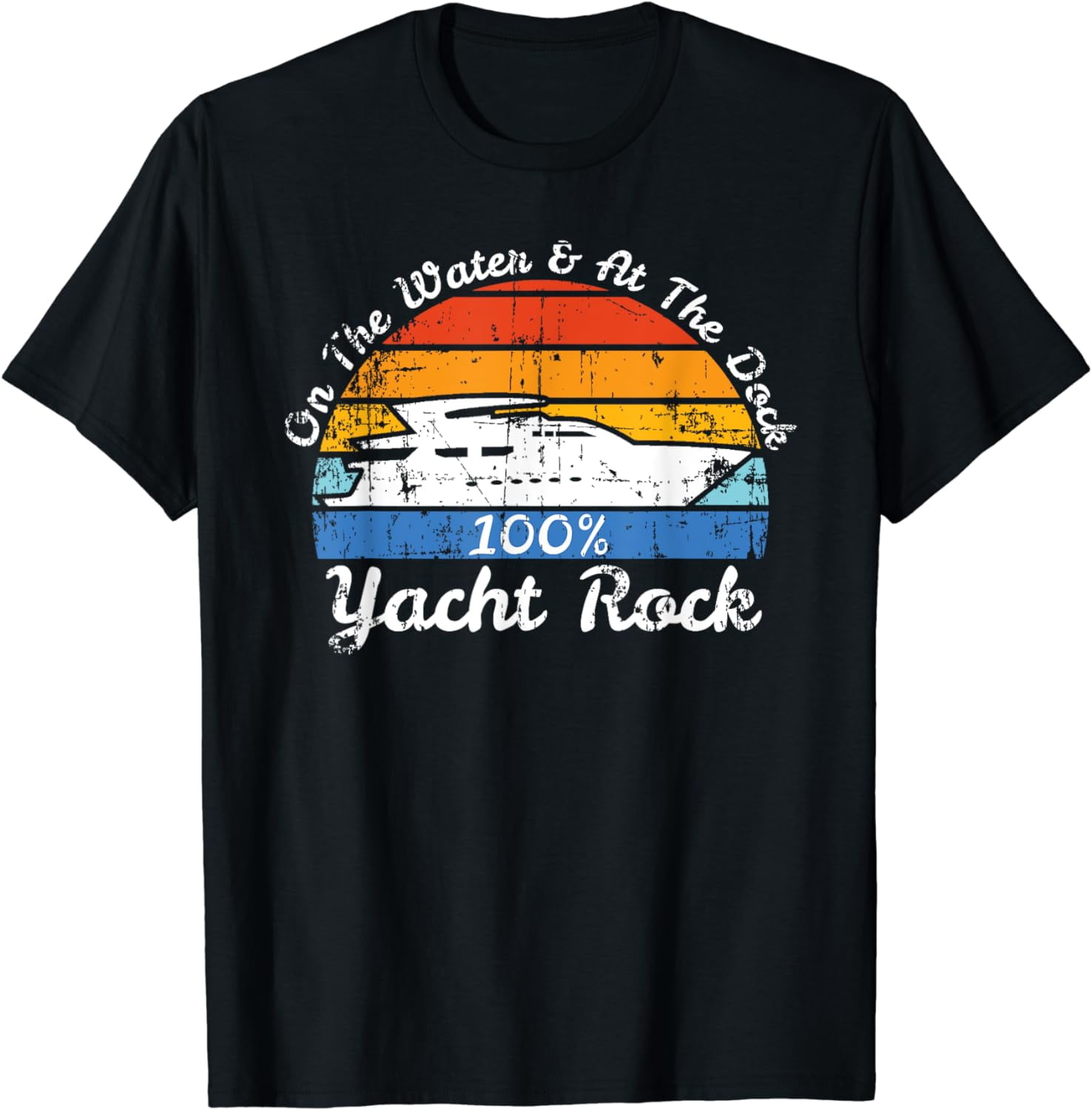 Distressed Retro Yacht, Rock T-Shirt mens t hthirt men，black，women ...