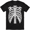 Distressed Skeleton Rib Cage Unisex Short Sleeve Graphic T-Shirt ...