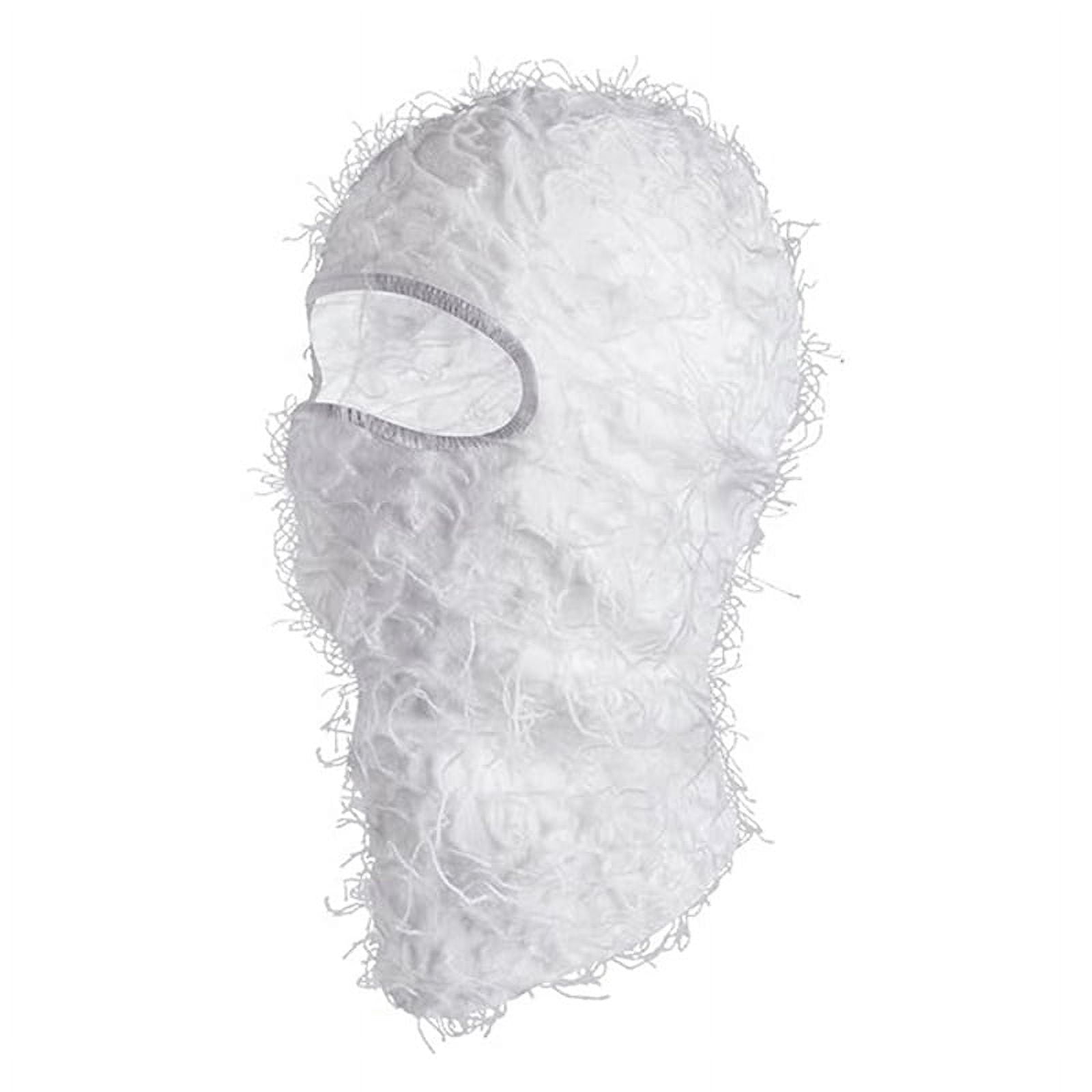 Distressed Ski Mask Full Face Knitted Fuzzy Yeat Shiesty Distress Mask ...