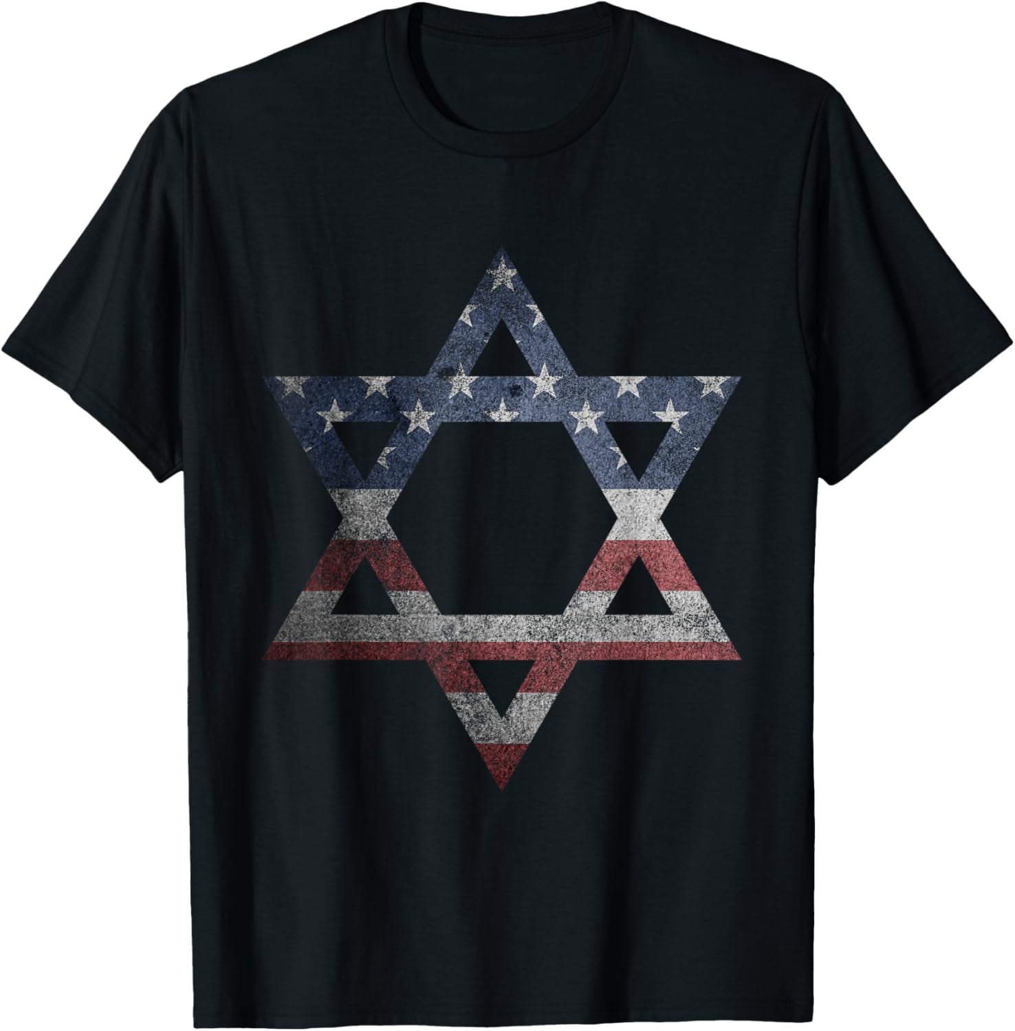 Distressed Star of David Jews Jewish Gifts USA American Flag T-Shirt100 ...