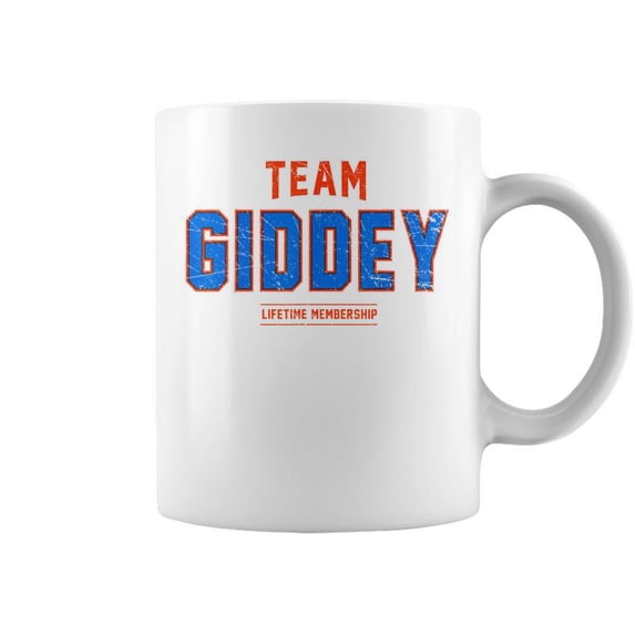 Distressed Team Giddey Proud Family Surname Last Name Coffee Mugs ...