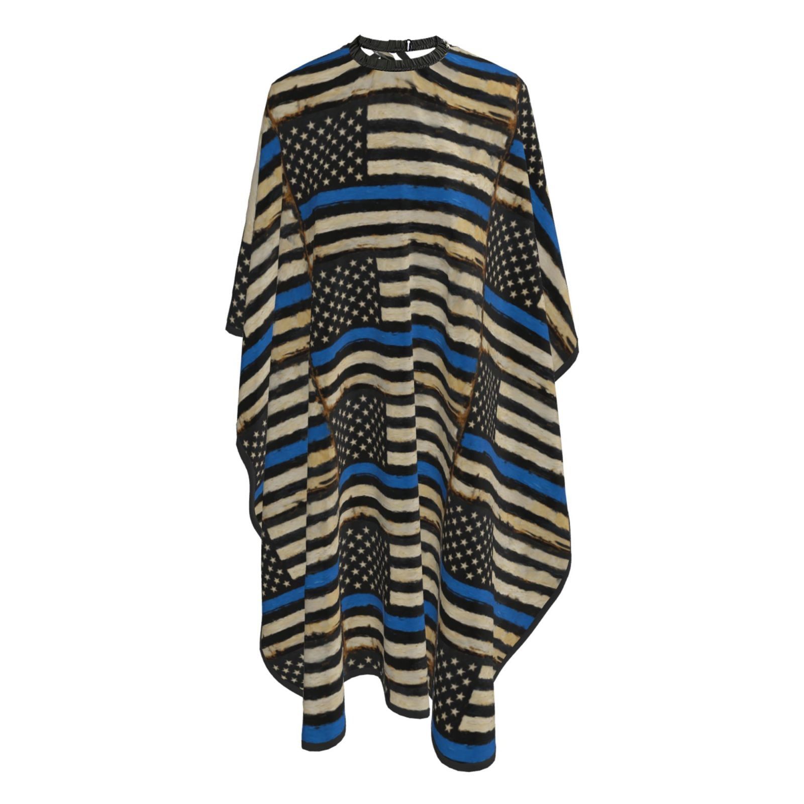 Distressed Thin Blue Line Flag Hair Cutting Cape 66" x 55" Salon Cape ...