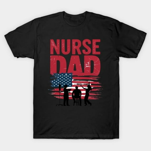 Distressed USA Flag Nurse Dad Patriotic Father's Day - Great Gift Idea ...