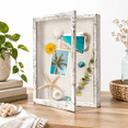 Distressed White 11 in x 14 in Wooden Shadow Box Display Case with ...