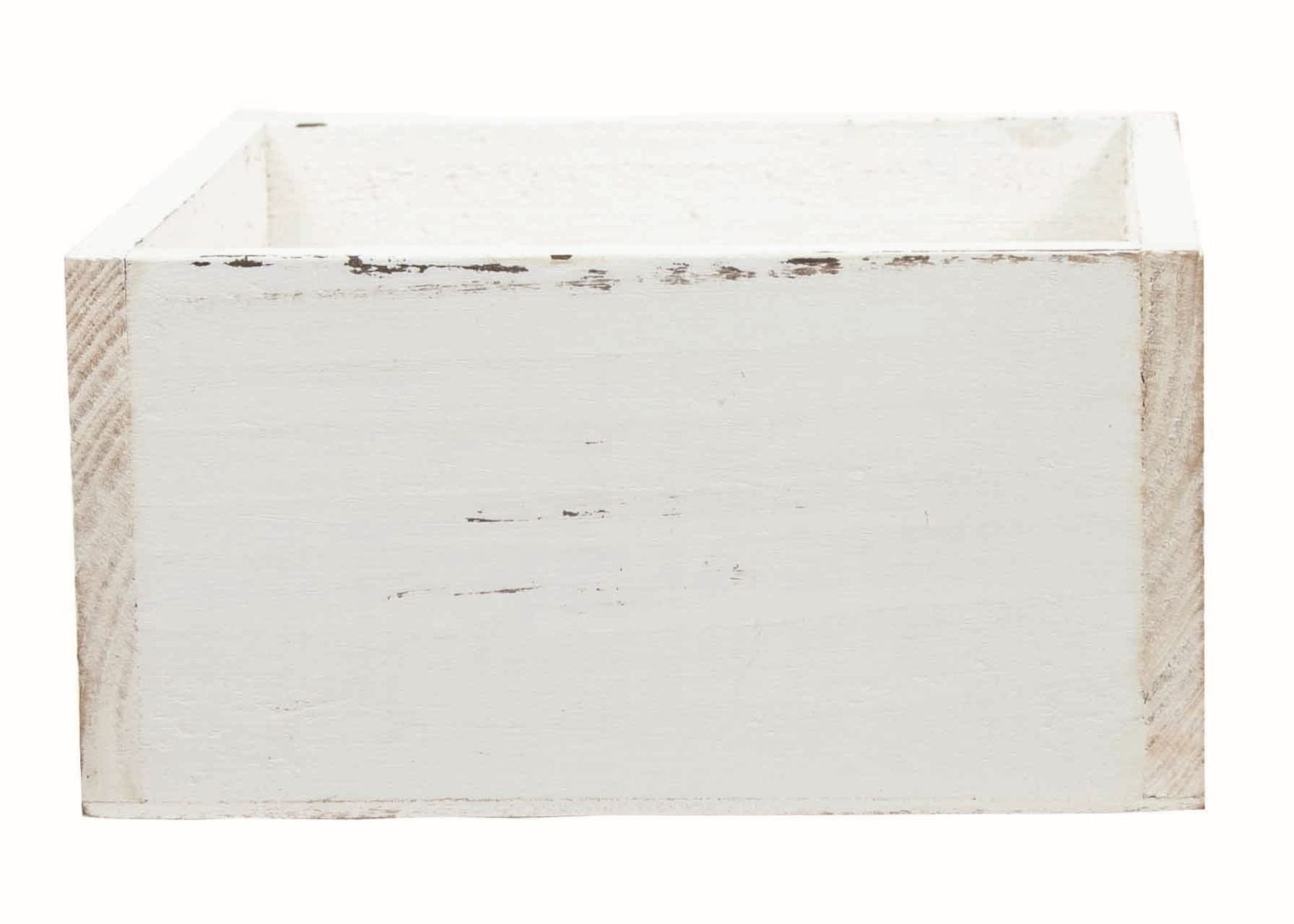 Distressed White Wooden Box - Walmart.com