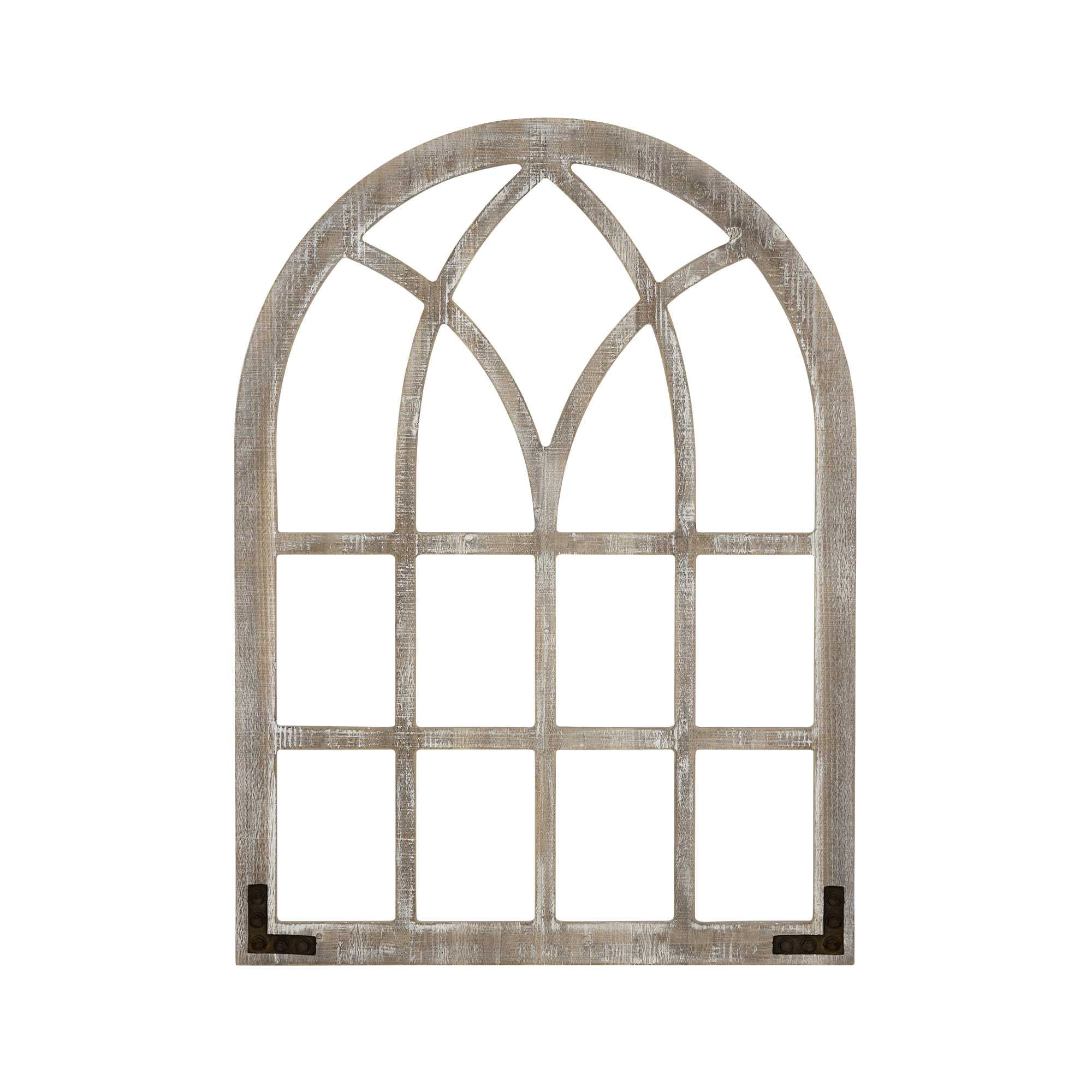 Distressed Wood Framed Window Arch Wall Decor - Walmart.com