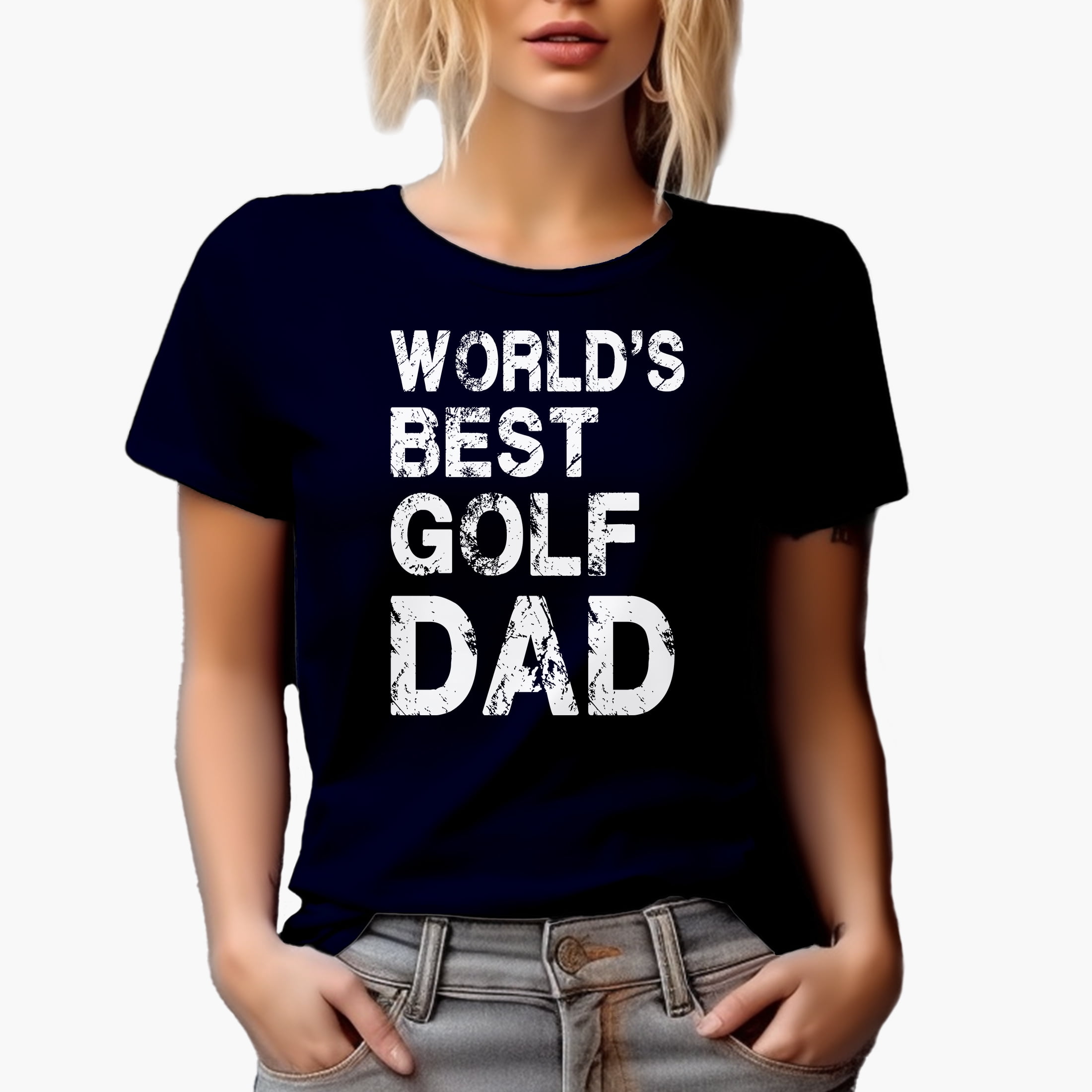 Distressed World's Best Golf Dad, Father Golf Player, Golfing or Golfer ...