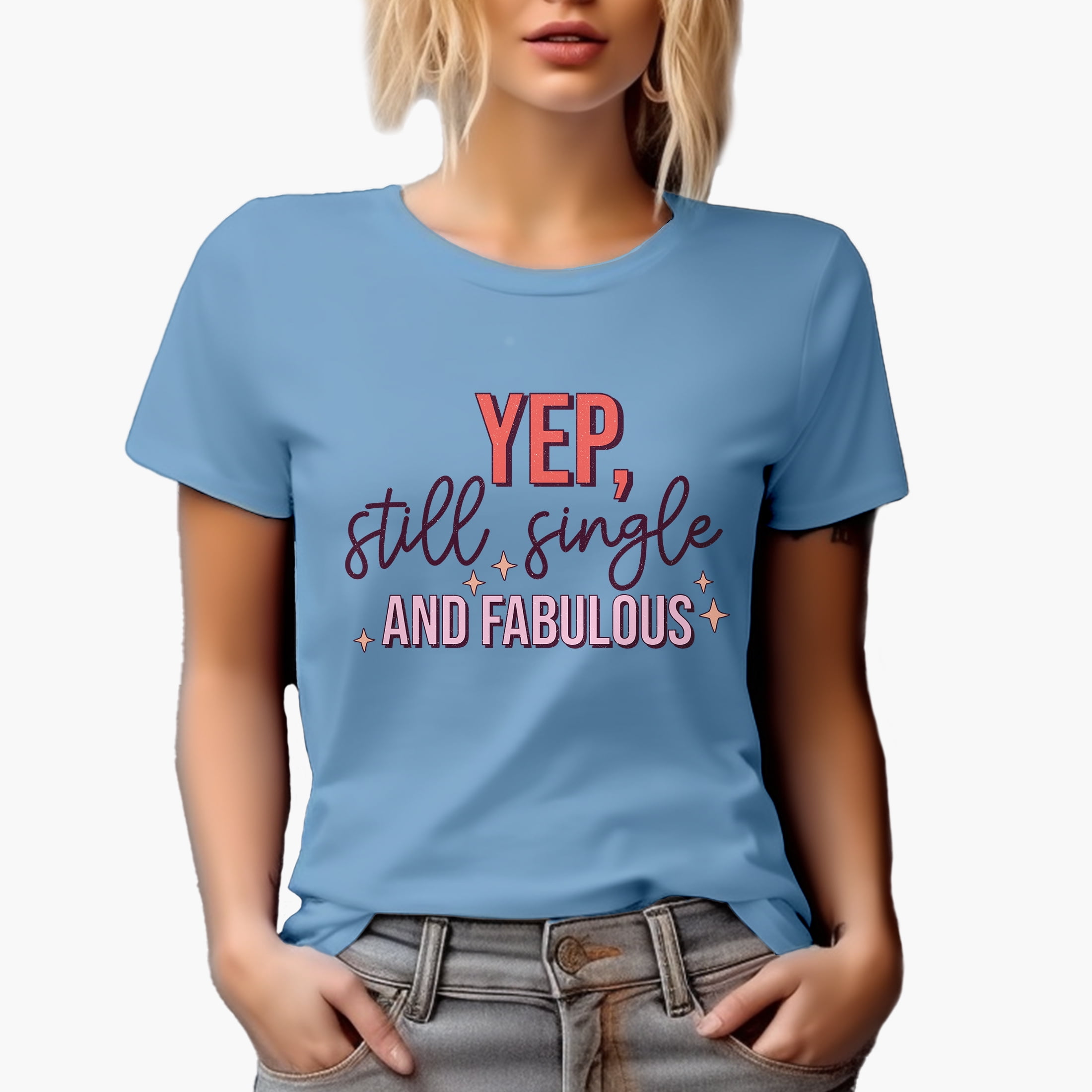 Distressed Yep, Still Single and Fabulous - Anti Valentine's Day Merch ...