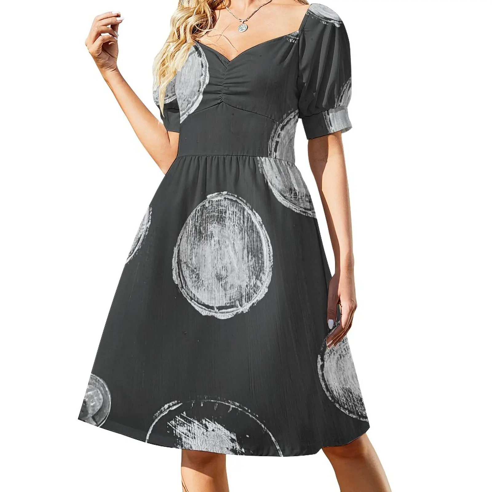 Distressed wide polka dots Sleeveless Dress elegant evening dresses for ...