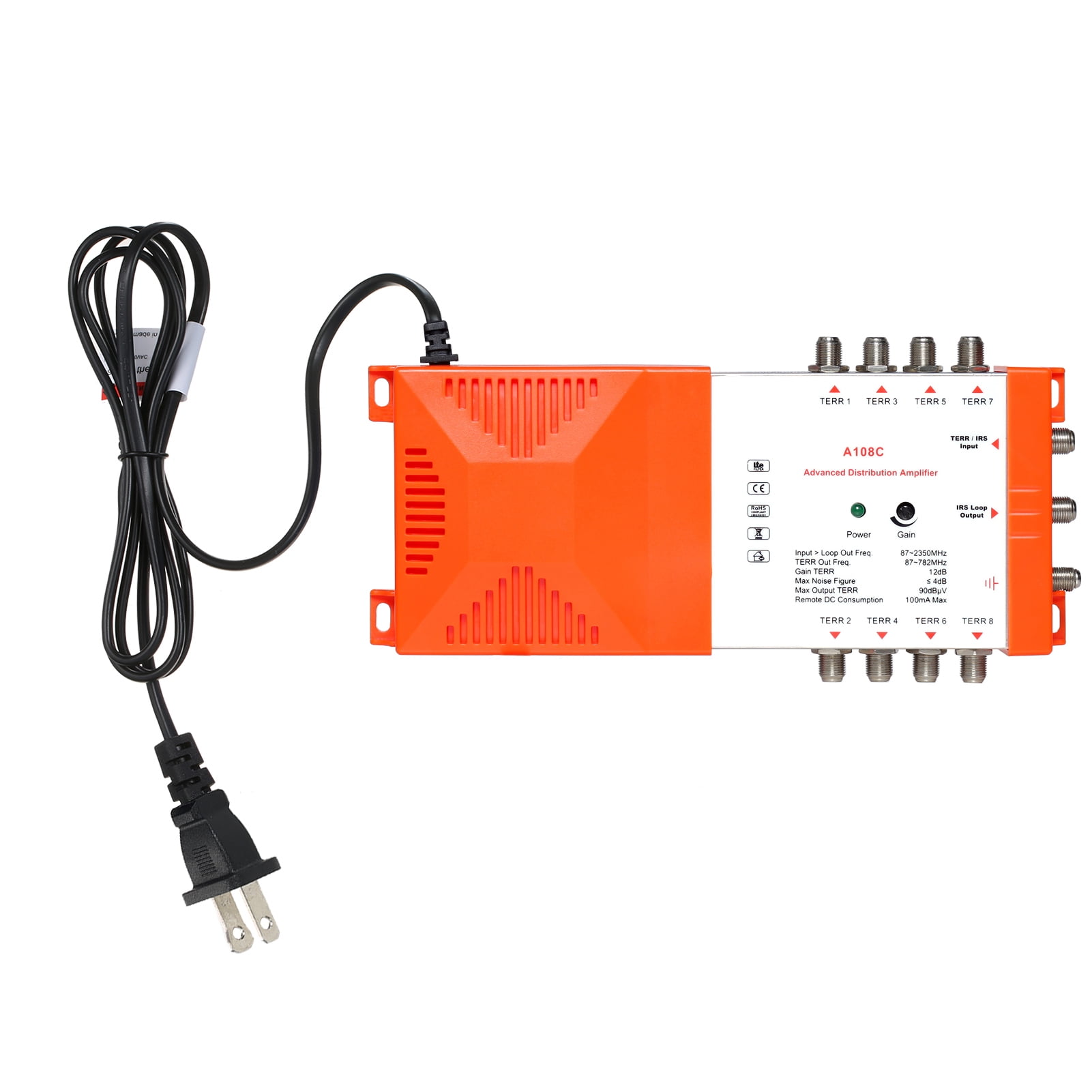 Distribution Amplifier,Indoor Use Amplifier Tv Antenna Low 87-2350mhz ...