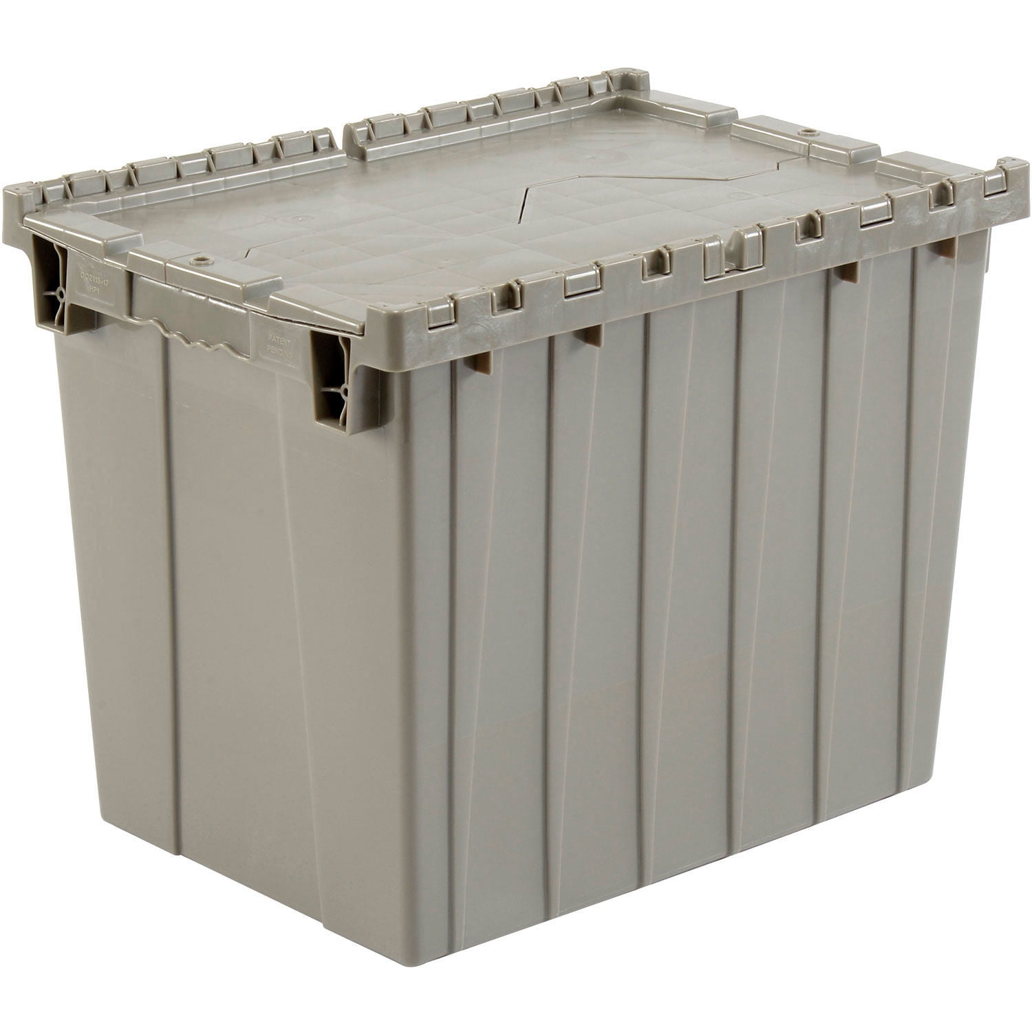 Global Industrial Plastic Attached Lid Shipping & Storage Container 21 ...