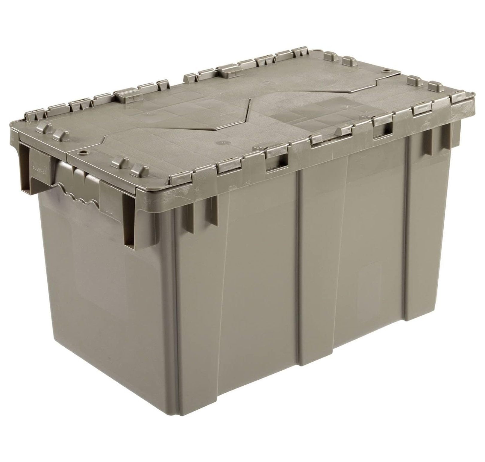 Distribution Container With Hinged Lid 22-3/8x13x13 Gray - Walmart.com