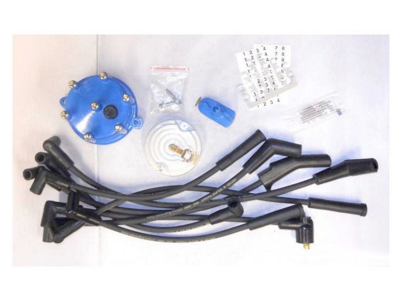 Distributor Cap, Rotor and Spark Plug Wires Set - Ignition Tune-Up Kit ...