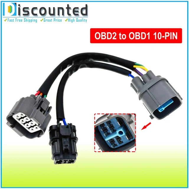 Distributor Jumper Harness OBD2 to OBD1 10 Pin for Acura Integra l4 GAS ...
