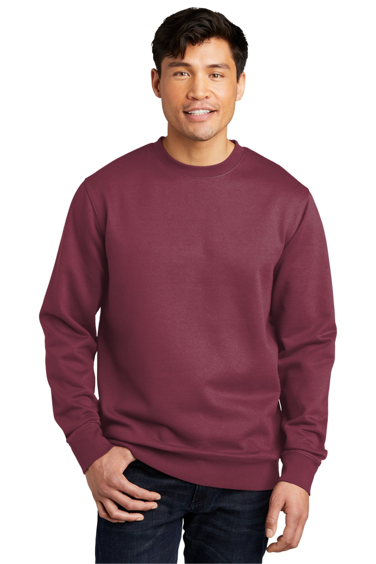 District ® V.I.T. ™ Fleece Crew DT6104 - Plum Size 4XL - Walmart.com