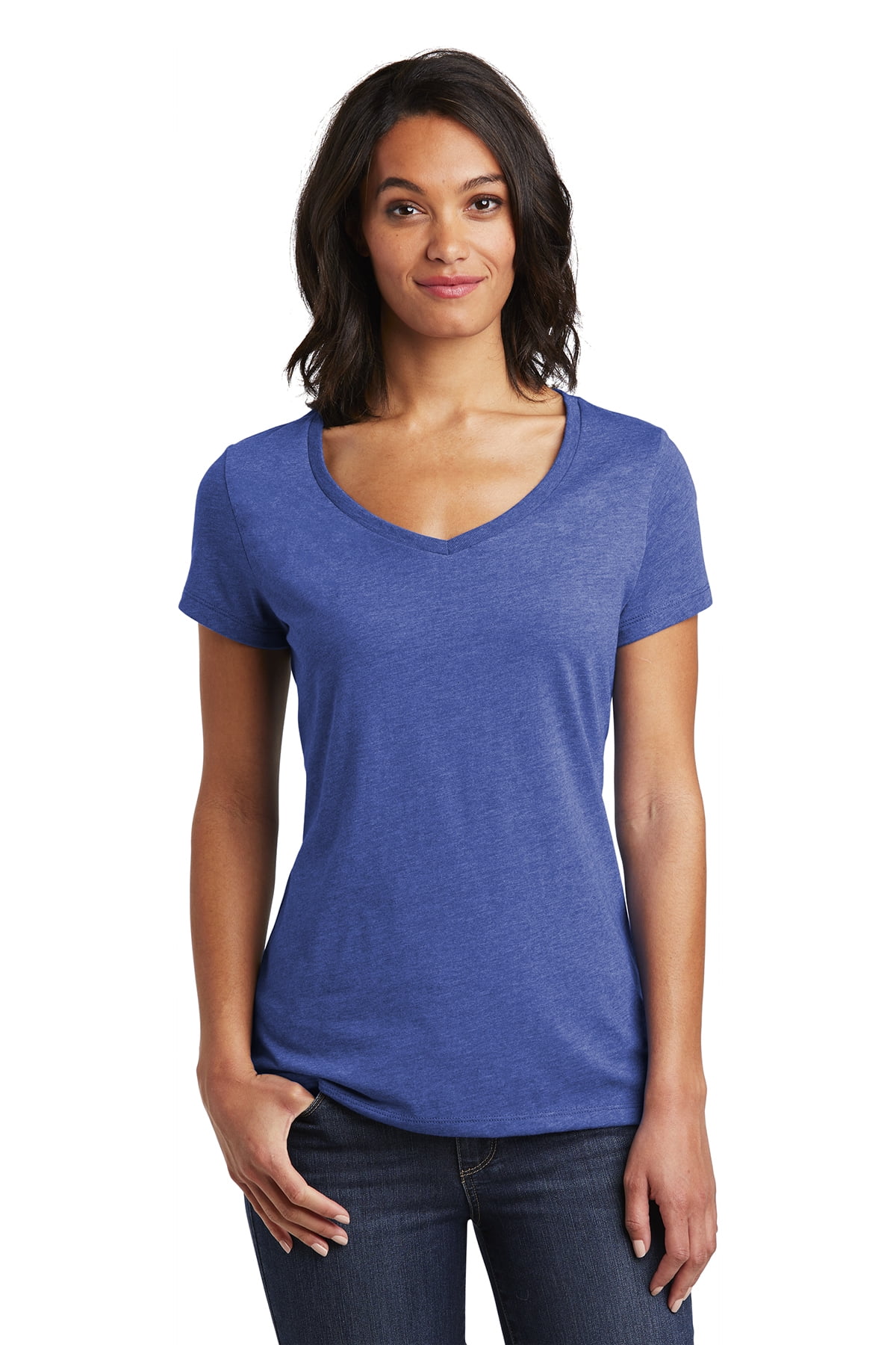 District ® Women's Very Important Tee ® V-Neck. DT6503 - Royal Frost ...
