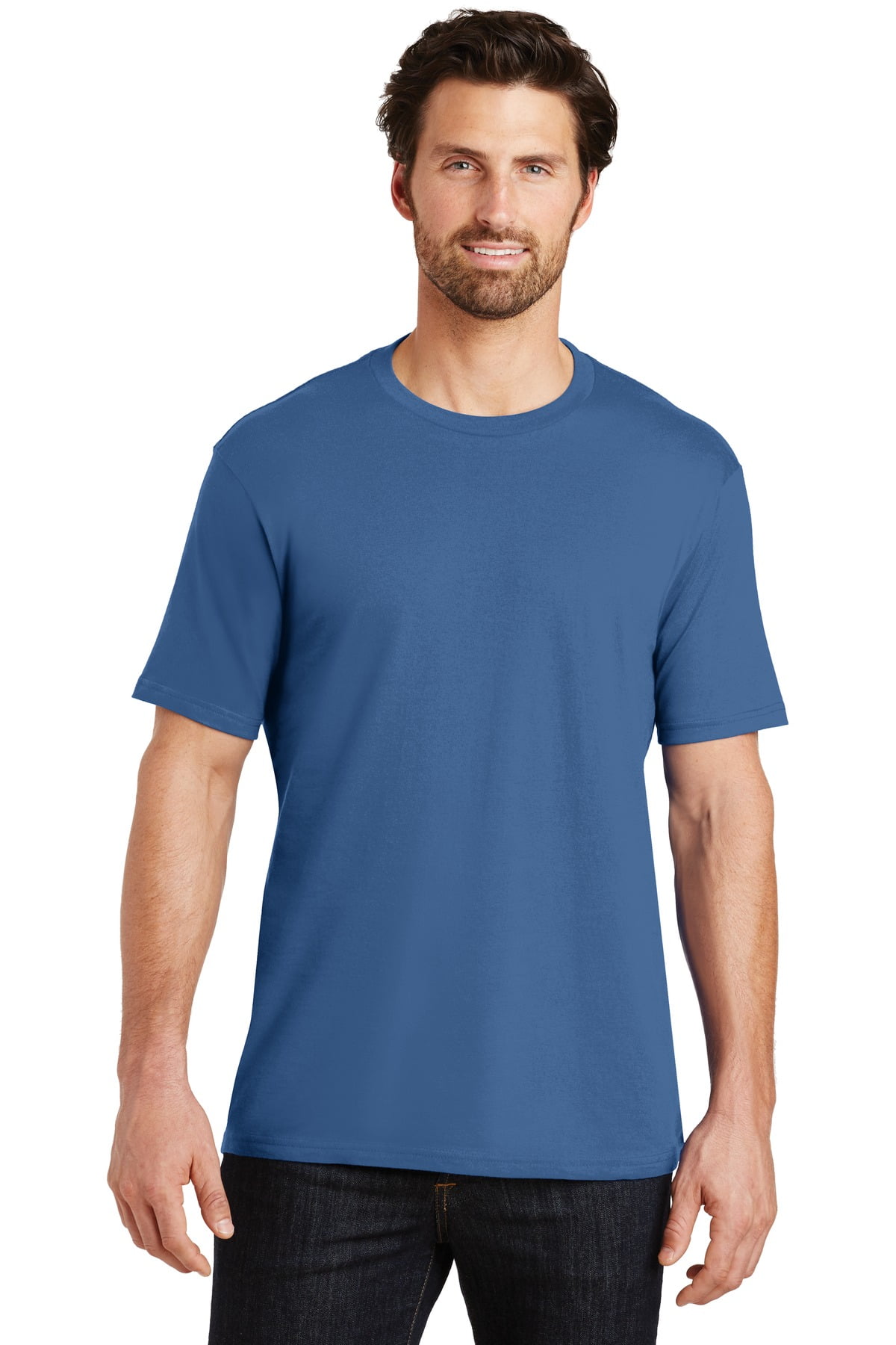 District Made Mens Perfect Weight Crew Tee-XS (Maritime Blue) - Walmart ...