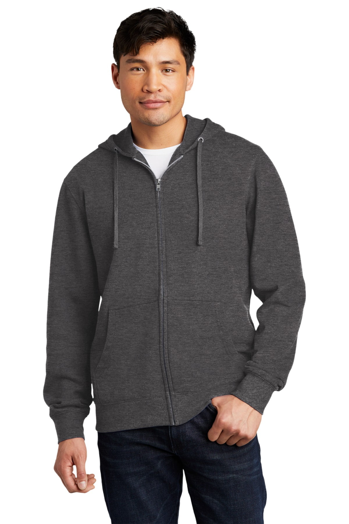 District Men's VIT Fleece Full Zip Hoodie - Walmart.com