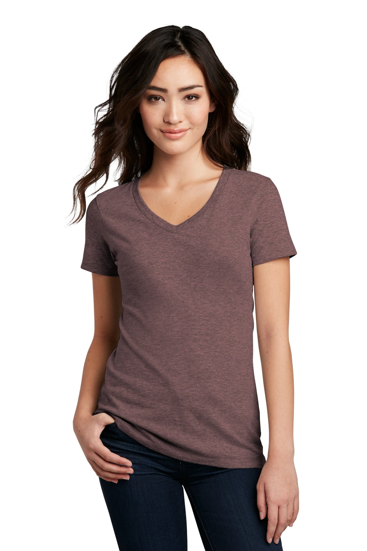 District Women's Perfect Blend V-Neck Tee. DM1190L - Walmart.com